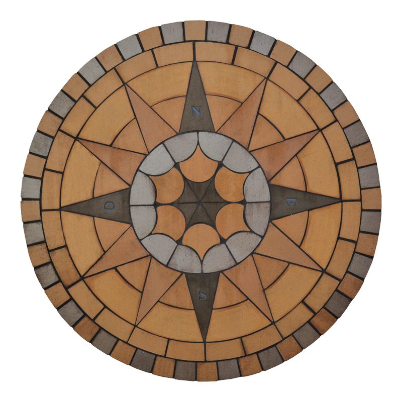 Shaped floor tiles - Circular feature - Gres Terraklinker